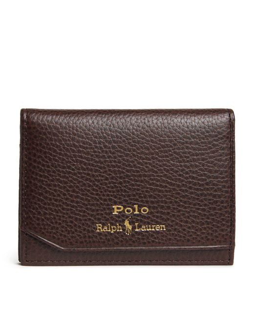 Polo Ralph Lauren Leather Bifold Card Holder in Brown for Men | Lyst UK
