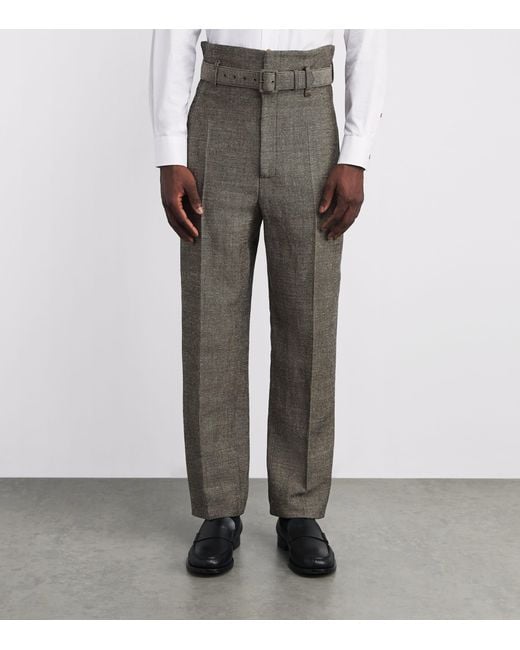 Vivienne Westwood Wool Corset-Detail Trousers in Grey for Men | Lyst UK