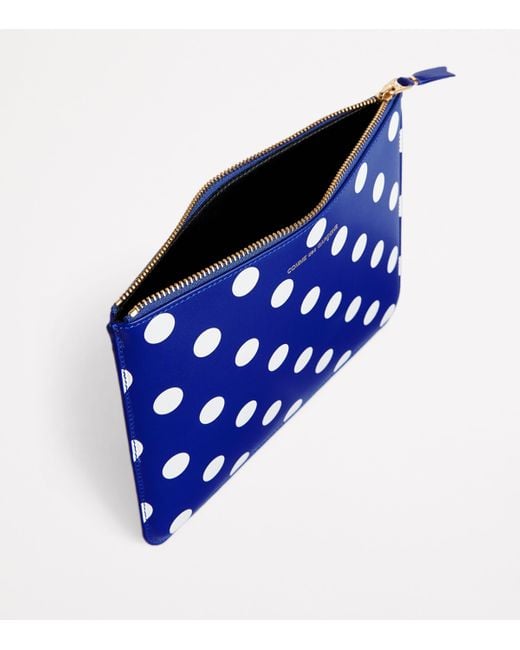 Comme des Garçons Leather Polka-Dot Zipped Pouch in Blue for Men | Lyst