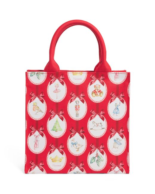 Harrods Small Christmas Nutcracker Shopper Bag in Red | Lyst