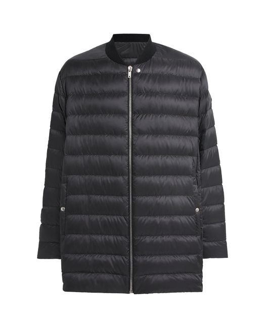 Rick Owens X Moncler Down Padded Flight Jacket in Black for Men | Lyst UK