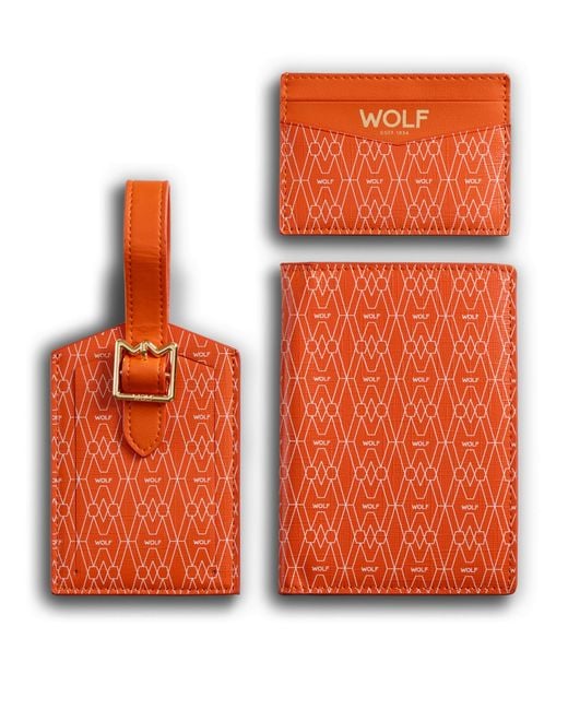 Wolf Signature Passport Holder, Card Holder And Luggage Tag Gift Set in ...