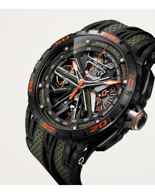 Roger Dubuis Carbon Excalibur Spider Revuelto Flyback Chronograph Watch in Green for Men | Lyst UK