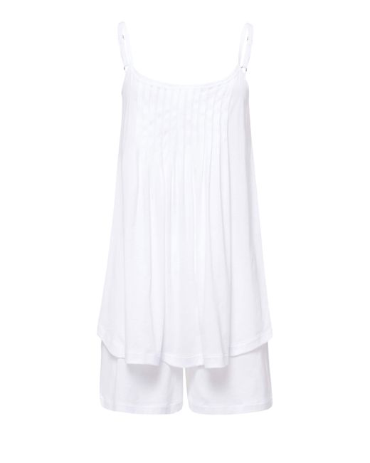 Hanro Cotton Juliet Pyjama Set in White | Lyst