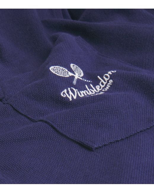 Ralph Lauren X Wimbledon Cotton Logo Crest Polo Shirt in Blue for Men | Lyst UK