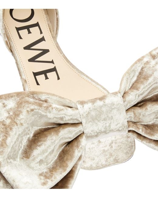 Loewe Toy Bow D'orsay Ballet Flats in White | Lyst