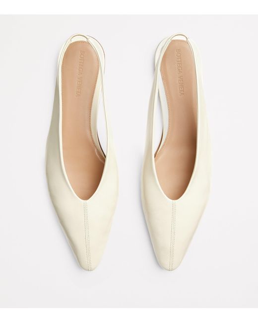 Bottega Veneta Sofia Slingback Ballet Flats in Natural | Lyst