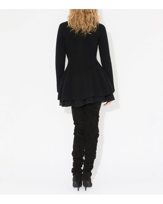 Alaïa Knitted Crinoline Mini Skirt in Blue | Lyst