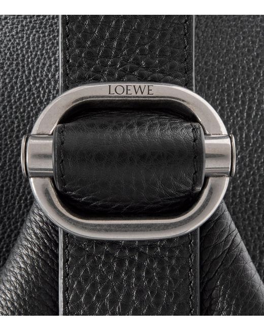 Loewe Medium Leather Loop Bucket Bag in Black for Men | Lyst UK