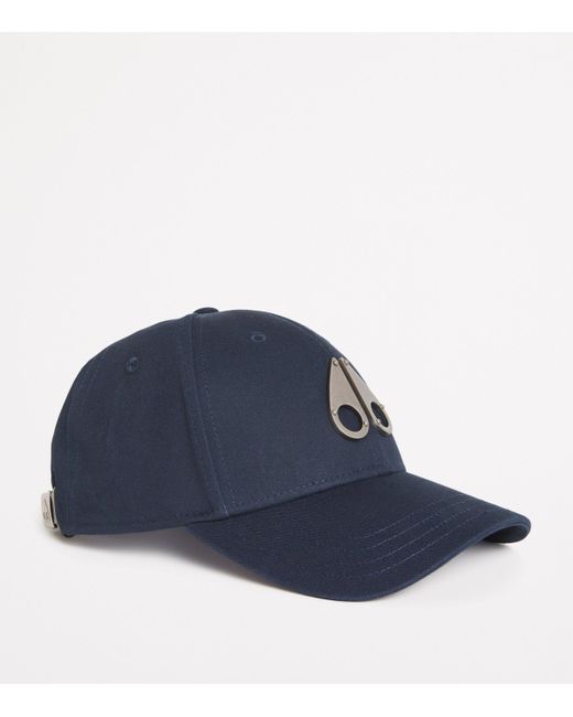 Moose Knuckles Cotton Logo Baseball Cap in Blue for Men | Lyst UK