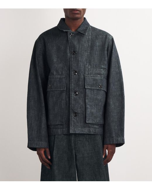 Lemaire Boxy Denim Jacket in Blue for Men | Lyst