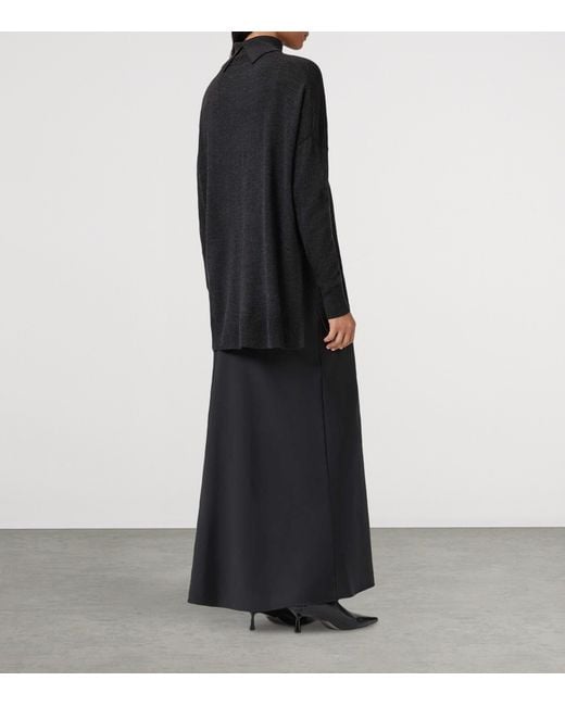 AllSaints Merino Wool Juno Sweater And Maxi Dress in Black | Lyst UK