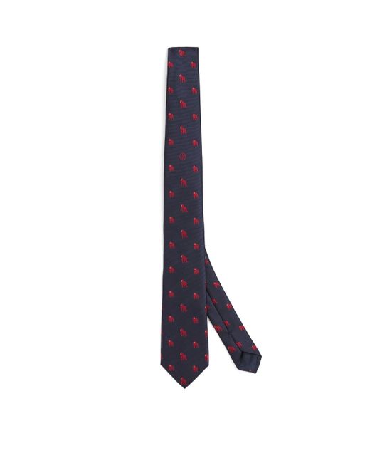 Giorgio Armani Silk Gorilla Jacquard Tie in Blue for Men | Lyst UK