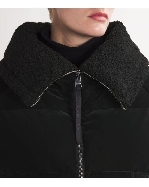 Varley Down Roseville Puffer Jacket in Black | Lyst