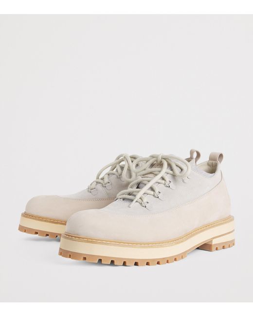 Eleventy Nubuck And Suede Trekking Shoes in Natural for Men | Lyst UK