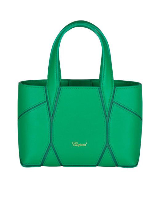 Chopard Micro Leather Diamond Tote Bag in Green | Lyst