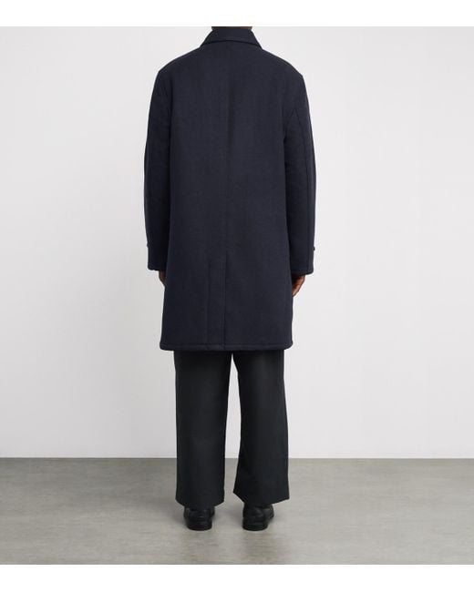Polo Ralph Lauren Wool Langdon Overcoat in Blue for Men | Lyst