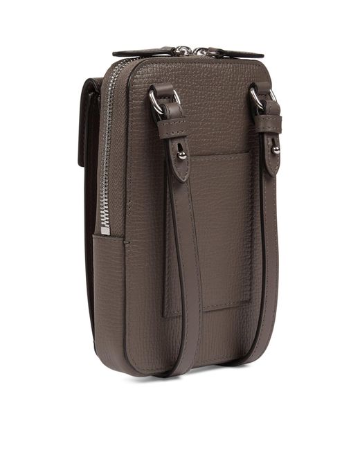 Smythson Ludlow Leather Cross-Body Pouch in Brown for Men | Lyst