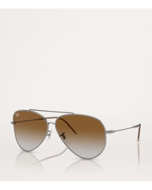 Ray-Ban Metal 0Rbr0101S Sunglasses in Brown | Lyst UK