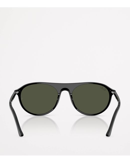 Ray-Ban Rb2215 Rounded Square Sunglasses in Green | Lyst UK