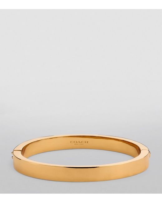 COACH Signature Logo Bangle in Natural | Lyst