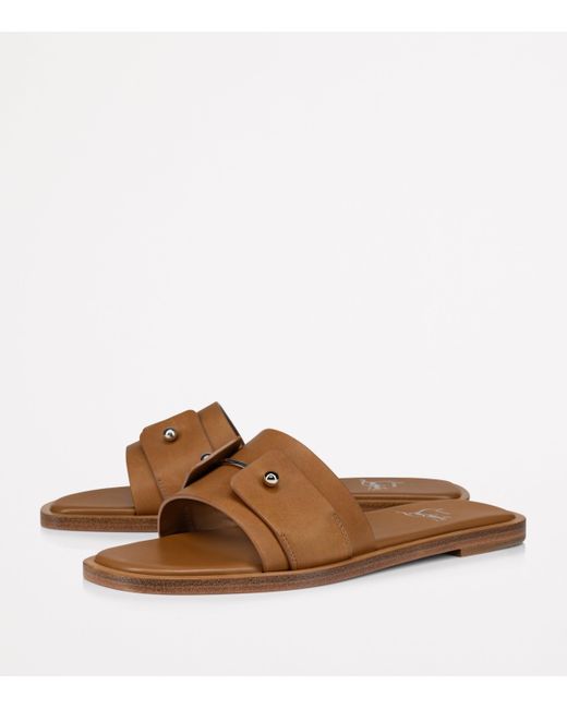 Christian Louboutin Chambelimule Donna Calf Leather Mules in Brown | Lyst