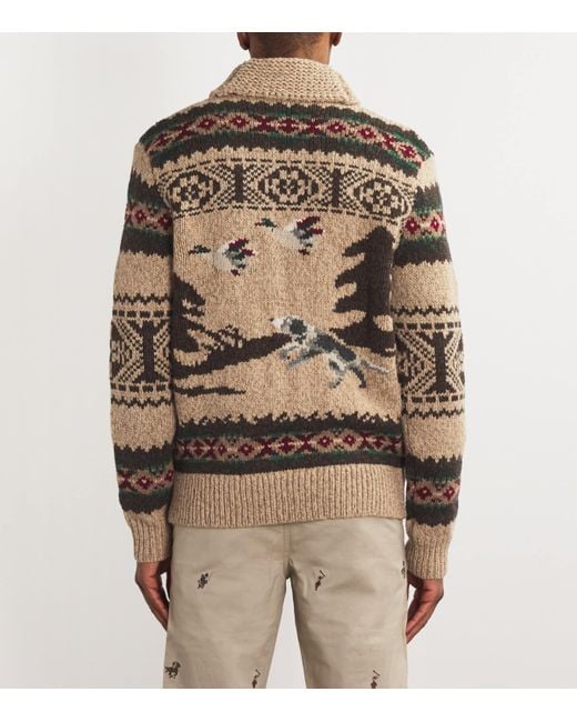 Polo Ralph Lauren Shawl-Collar Cardigan in Brown for Men | Lyst