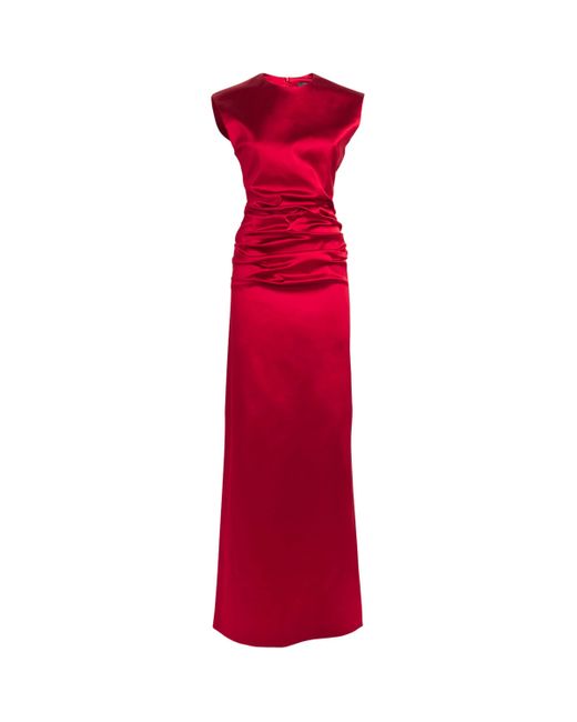 Max Mara Gathered Maxi Dress | Lyst