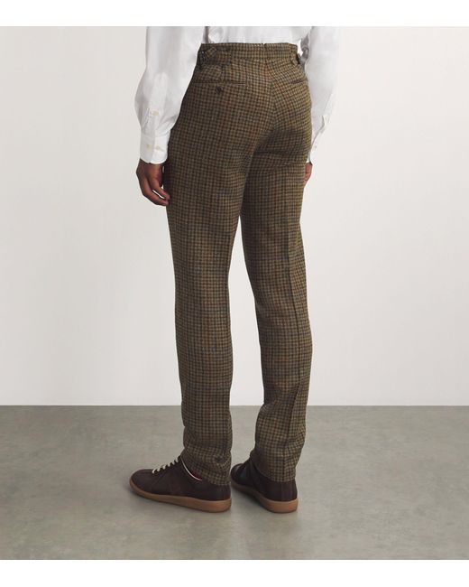 Polo Ralph Lauren Tailored Wool Check Trousers in Gray for Men | Lyst