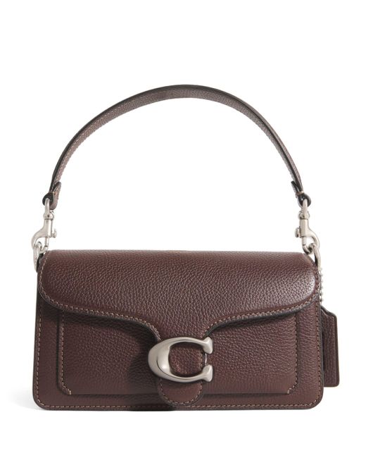 COACH Medium Pebbled Leather Tabby Shoulder Bag in Brown | Lyst