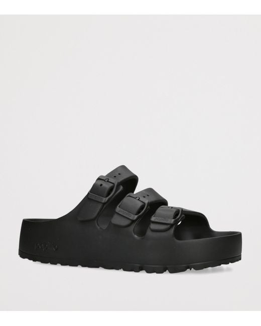 Birkenstock Florida Flex Platform Sandals in Black | Lyst