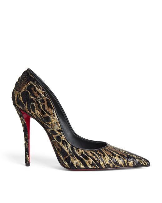 Christian Louboutin Miss Z Satin Pumps 100 in Metallic | Lyst