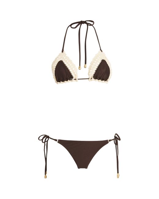 Zimmermann Crochet-Trim Acacia Bikini in White | Lyst
