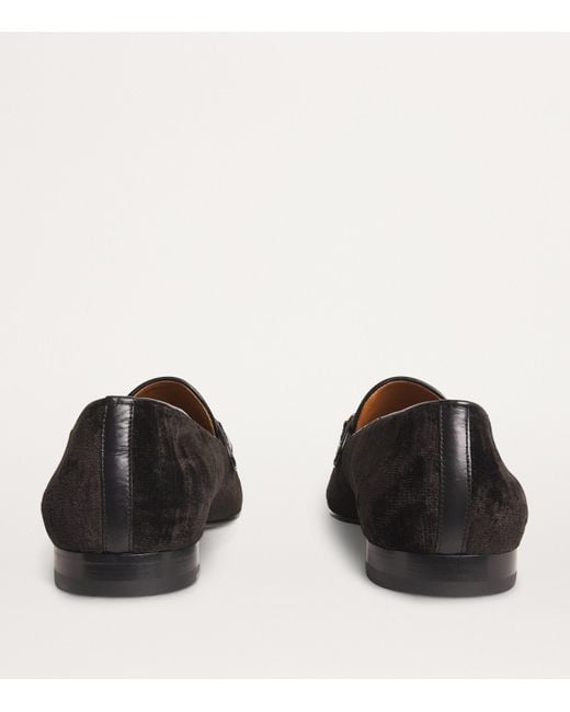 Tom Ford Velvet Liam Chain-Detail Loafers in Black for Men | Lyst