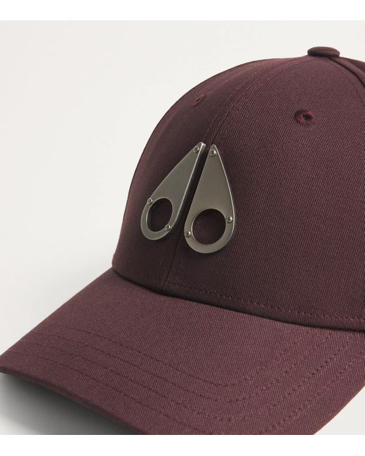 Moose Knuckles Cotton Logo Baseball Cap in Brown for Men | Lyst