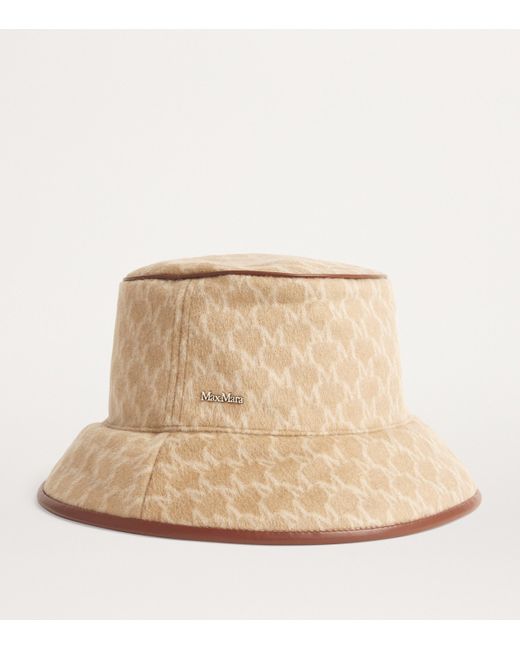 Max Mara Wool-Cashmere Bucket Hat in Natural | Lyst
