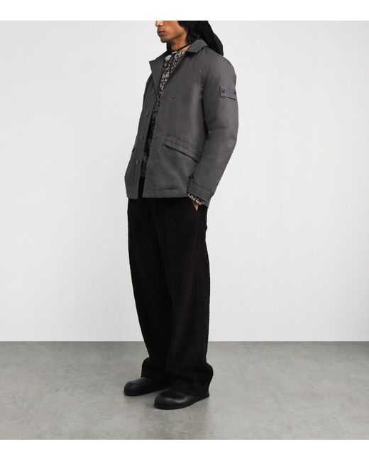 Stone Island Cotton Canvas Water-Repellent Ghost Jacket in Grey for Men ...