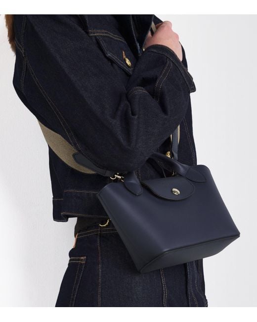 Longchamp Extra-Small Leather Épure Tote Bag in Blue | Lyst UK