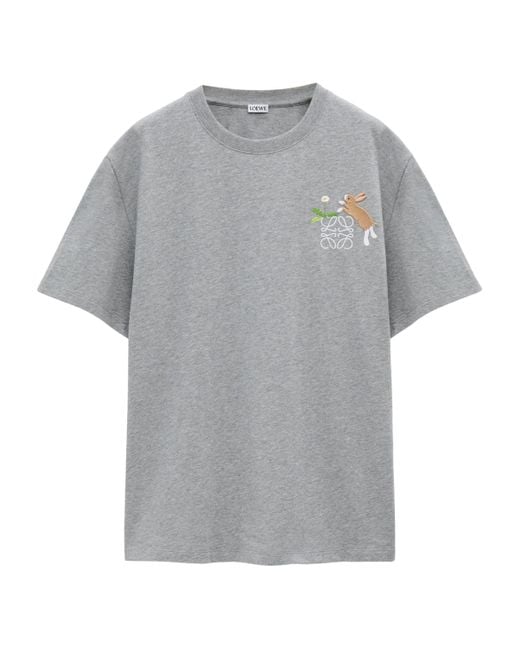 Loewe X Suna Fujita Bunny Logo T-Shirt in Gray for Men | Lyst