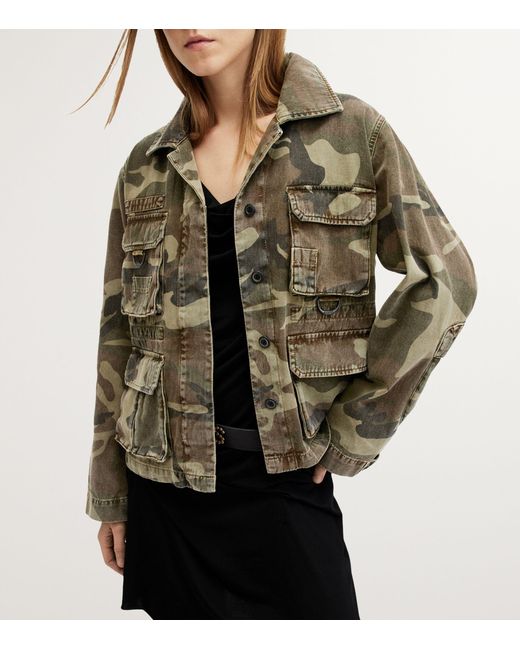AllSaints Camouflage Elm Jacket in Green | Lyst