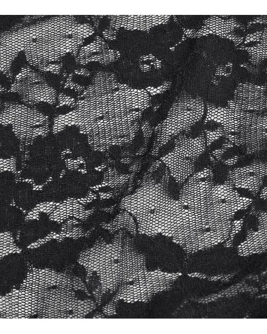 Skims Stretch-lace Bodysuit in Black | Lyst