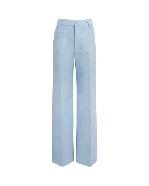 Victoria Beckham Alina Straight Jeans in Blue | Lyst UK