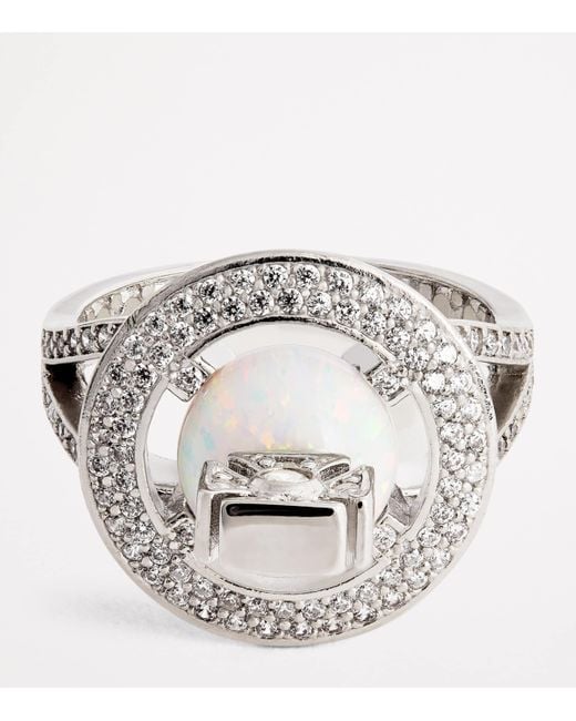 Vivienne Westwood Sterling Eabha Ring in White for Men | Lyst UK