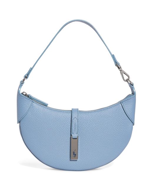 Polo Ralph Lauren Leather Polo Id Shoulder Bag in Blue | Lyst