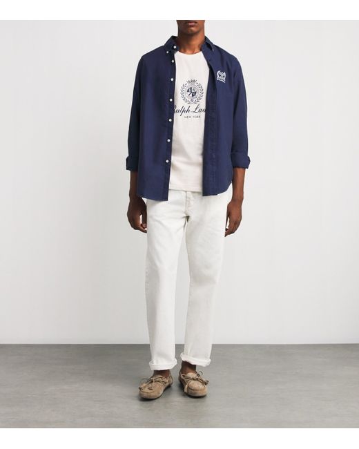 Polo Ralph Lauren Cotton Script Logo T-Shirt in White for Men | Lyst UK