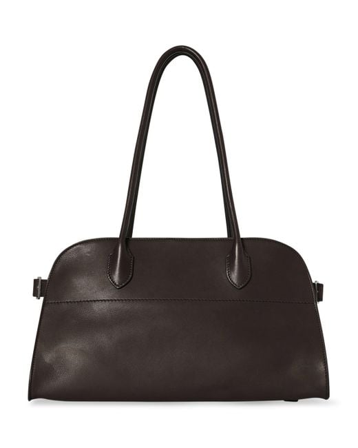 The Row Margaux Shoulder 12 Leather Top-Handle Bag in Black | Lyst