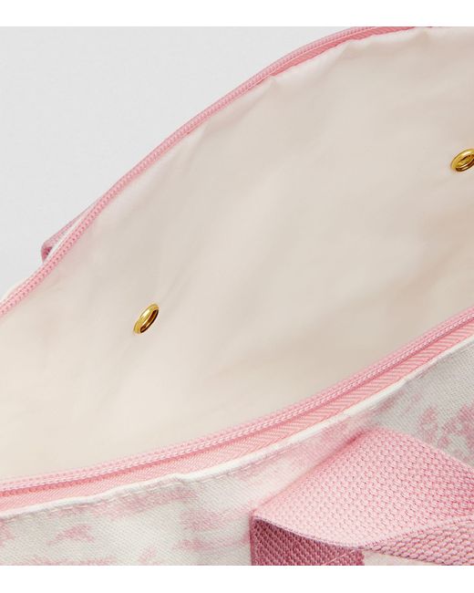 Harrods Pink Toile Foldable Overnight Bag | Lyst Canada