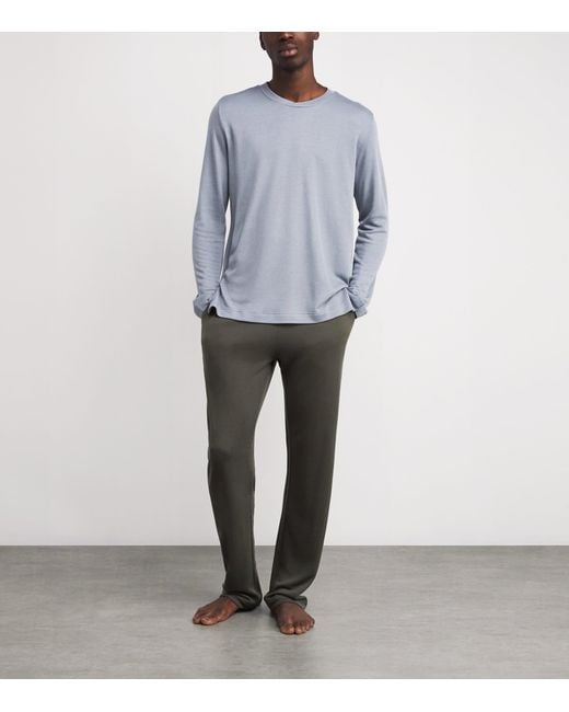 Hanro Modal-Wool Woolen Comfort Lounge Trousers in Grey for Men | Lyst UK