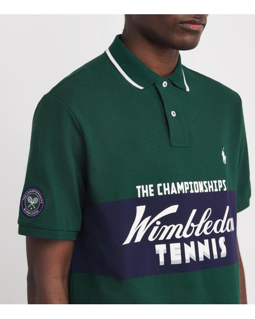 Ralph Lauren X Wimbledon Cotton Mesh Polo Shirt in Green for Men | Lyst UK