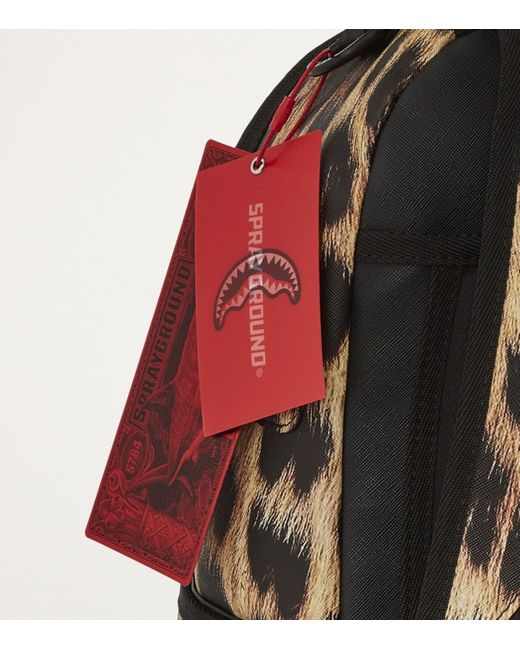 Sprayground Split Cheetah Backpack in Red | Lyst
